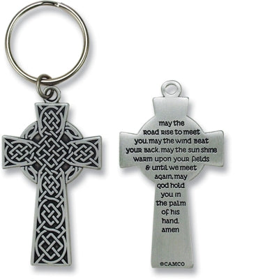MAY THE ROAD RISE IRISH CROSS KEY RING – Carrick Mór