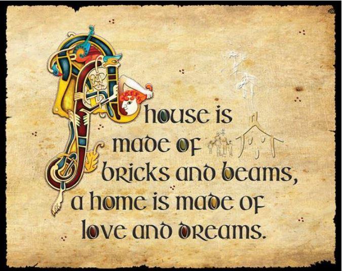 A House is Made of Bricks and Beams - Wall Hanging – Carrick Mór