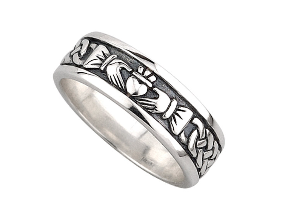 SILVER OXIDISED CLADDAGH RING – Carrick Mór